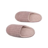 China lovely pink chenille scuff women warm home slippers winter non-slip lady slippers for sale