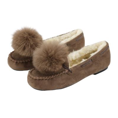China Cute Floor Soft Women Slippers Cotton Warm Winter Indoor House Faux Fur Women Home Shoes for sale