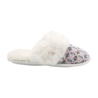 China Women Slip On Fluffy Faux Fur Warm Winter  knitted fabric Comfy house indoor Slippers for sale
