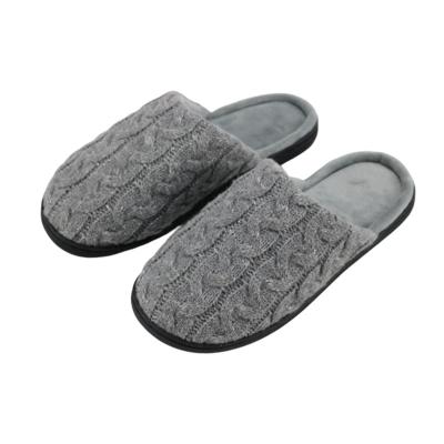 China Women Slip-On Cozy Warm Knitted Upper house Indoor Winter home Thick faux fur Slippers for sale