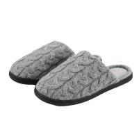 China Women Slip-On Cozy Warm Knitted Upper house Indoor Winter home Thick faux fur Slippers for sale