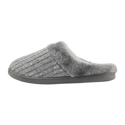 China new Style Cotton pure color  women  Winter knitted fabric House indoor Slippers for sale