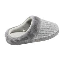 China new Style Cotton pure color  women  Winter knitted fabric House indoor Slippers for sale