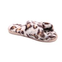 China ladies Fashionable new soft soles plush leopard-print peep-toe slippers for sale