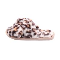 China ladies Fashionable new soft soles plush leopard-print peep-toe slippers for sale