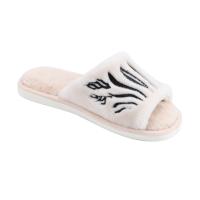 China Faux Fur Women Casual Flat Shoes Indoor And Outdoor Open Toe for sale