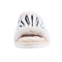 China Faux Fur Women Casual Flat Shoes Indoor And Outdoor Open Toe for sale