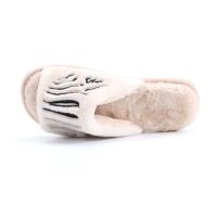 China Faux Fur Women Casual Flat Shoes Indoor And Outdoor Open Toe for sale