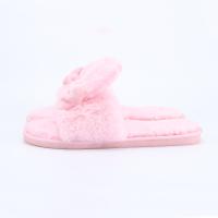 China Comfy Cozy  Women Slipper Shoes Soft Pink Animal Cartoon Rabbit Plush for sale