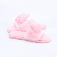 China Comfy Cozy  Women Slipper Shoes Soft Pink Animal Cartoon Rabbit Plush for sale