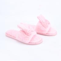 China Comfy Cozy  Women Slipper Shoes Soft Pink Animal Cartoon Rabbit Plush for sale