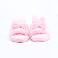 China Comfy Cozy  Women Slipper Shoes Soft Pink Animal Cartoon Rabbit Plush for sale