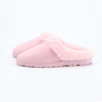 China pink faux fur soft sole women winter slippers house indoor and outdoor slippers for sale