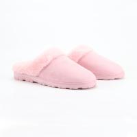 China pink faux fur soft sole women winter slippers house indoor and outdoor slippers for sale