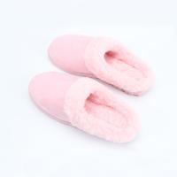 China pink faux fur soft sole women winter slippers house indoor and outdoor slippers for sale