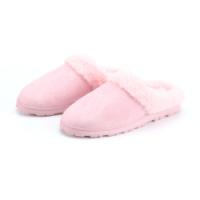 China pink faux fur soft sole women winter slippers house indoor and outdoor slippers for sale