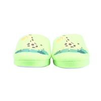 China children kids cute giraffe printed design winter warm fluffy plush green house indoor slippers for sale