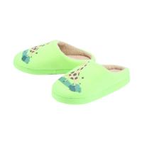 China children kids cute giraffe printed design winter warm fluffy plush green house indoor slippers for sale