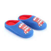 China children Winter blue Cartoon car house Indoor Kids  Plush Baby Slippers for sale