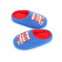 China children Winter blue Cartoon car house Indoor Kids  Plush Baby Slippers for sale