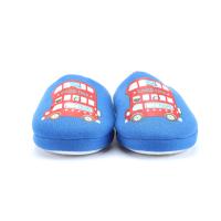 China children Winter blue Cartoon car house Indoor Kids  Plush Baby Slippers for sale