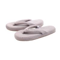 China new design contracted grey house indoor slippers soft soles men pure color flip flops for sale