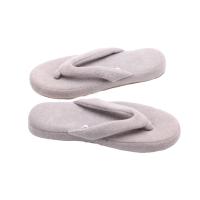 China new design contracted grey house indoor slippers soft soles men pure color flip flops for sale