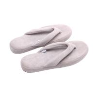 China new design contracted grey house indoor slippers soft soles men pure color flip flops for sale