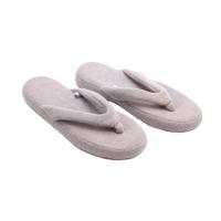 China new design contracted grey house indoor slippers soft soles men pure color flip flops for sale