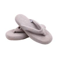 China new design contracted grey house indoor slippers soft soles men pure color flip flops for sale
