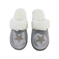 China Fashion Winter Women Slipper Shoes Flannel Faux Fur Pentagram  Indoor for sale