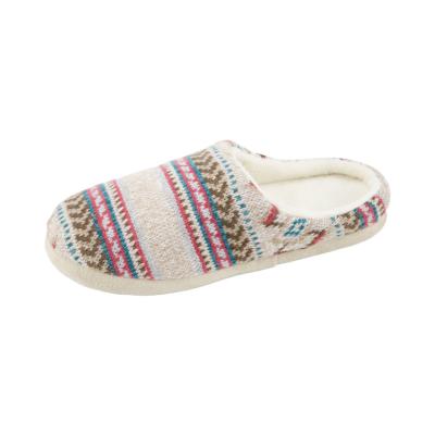 China TPR Soft Sole Women Slipper Shoes Spring Indoor Knitted Fabric for sale