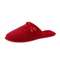 China Plush Upper Material Comfortable Women Slippers Red Spring Indoor Soft for sale