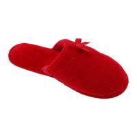 China Plush Upper Material Comfortable Women Slippers Red Spring Indoor Soft for sale