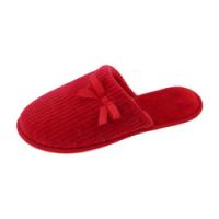 China Plush Upper Material Comfortable Women Slippers Red Spring Indoor Soft for sale