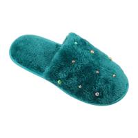China House Indoor Women Slipper Shoes Fluffy Delicate With Soft Bottom Pearl Plush for sale