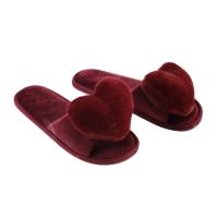 China Spring Faux Fur  Slipper Shoes Women New Style Plush Slipper Shoes Red  Indoor for sale