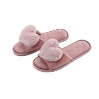 China Spring Faux Fur  Slipper Shoes Women New Style Plush Slipper Shoes Red  Indoor for sale