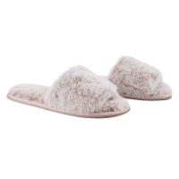 China Comfy Fur Women Slipper Shoes Pink Plush Indoor Bedroom Open Toe for sale