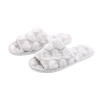 China Love Hearts Pattern Plush Slipper Shoes Women Home Leisure Slipper Shoes for sale