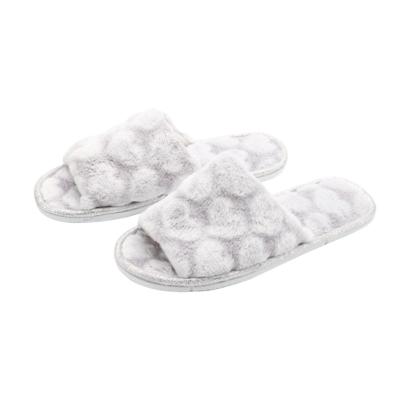 China Love Hearts Pattern Plush Slipper Shoes Women Home Leisure Slipper Shoes for sale