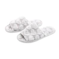 China Love Hearts Pattern Plush Slipper Shoes Women Home Leisure Slipper Shoes for sale
