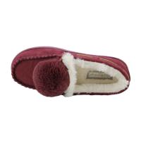 China Memory Foam Flat  Slippers Suede Faux Fur Lined Indoor Outdoor Flat Shoes for sale