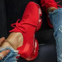 China Summer 2022 designer new Breathable Lace up Running Ladies Sneaker trendy mesh large size Women's Casual Shoes for sale