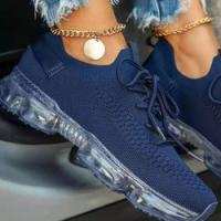 China Summer 2022 designer new Breathable Lace up Running Ladies Sneaker trendy mesh large size Women's Casual Shoes for sale