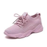 China 2022 new flying woven mesh sneakers women fashion casual shoes running wholesale soft sole Walking Style Shoes for sale