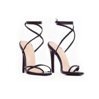 China New design candy color flip flops Square Toe Pink Lace Up heeled sandals 2022 hot selling high Heels shoes For Women for sale