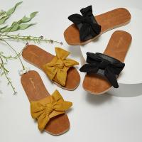 China Elegant flat outdoor shoes summer bowknot PVC sole casual lady fashion woman slippers wholesale Other Sandals for sale