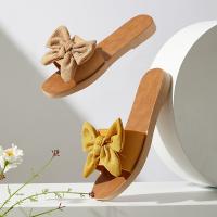 China Elegant flat outdoor shoes summer bowknot PVC sole casual lady fashion woman slippers wholesale Other Sandals for sale
