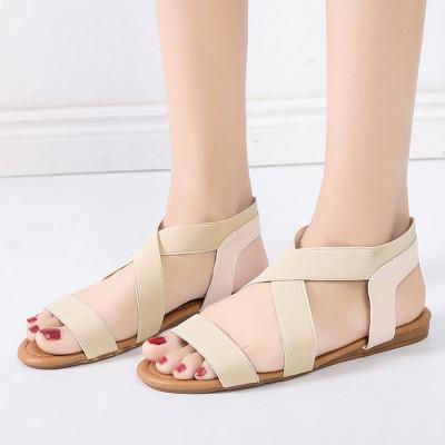 China Factory supply Women Roman Sandals lightweight non-slip Flat slippers Breathable Ankle Strap Casual ladies shoes 2022 for sale
